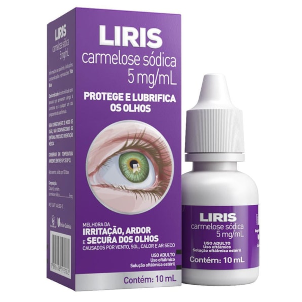 Liris Colírio para os Olhos Com Carmelose Sódica 5mg/ml 10ml